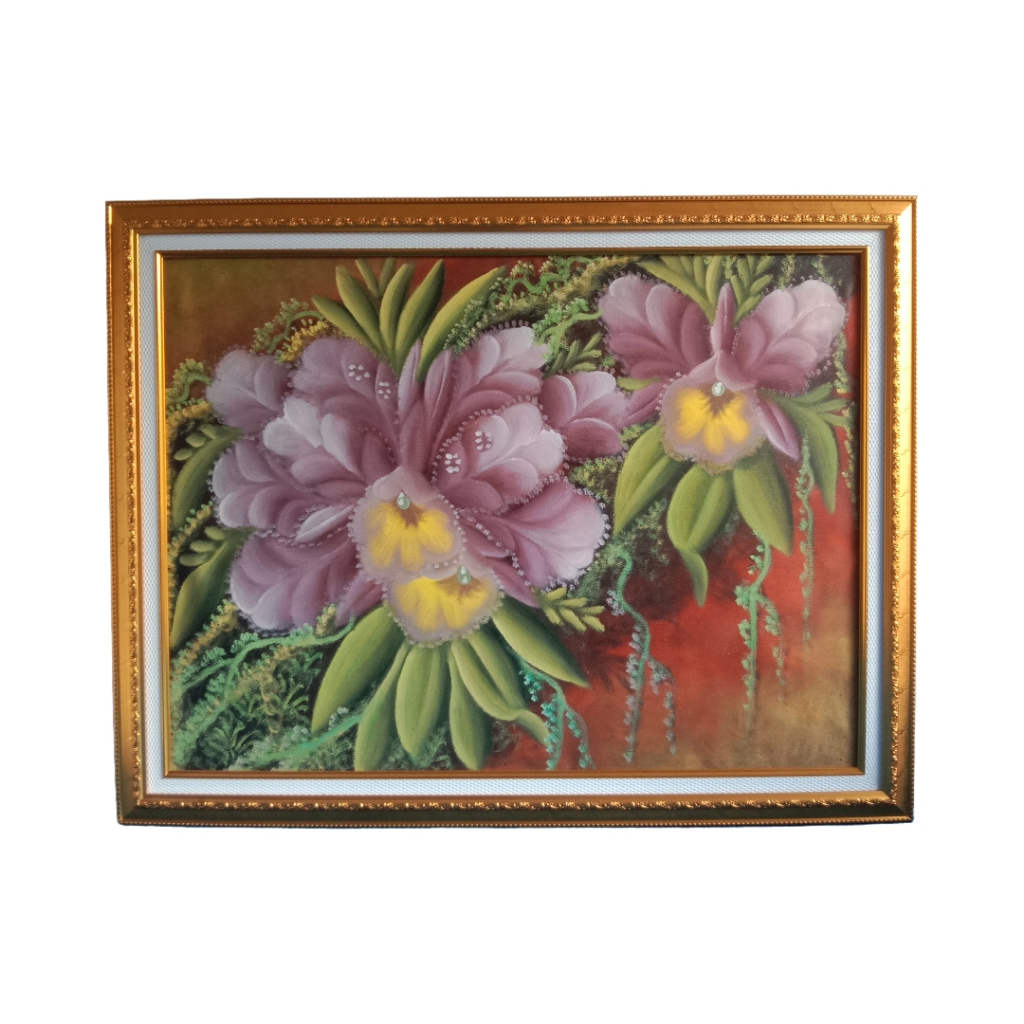 Jual Pajangan Dinding Lukisan Bunga Anggrek + Bingkai Ukuran 60x80 ...