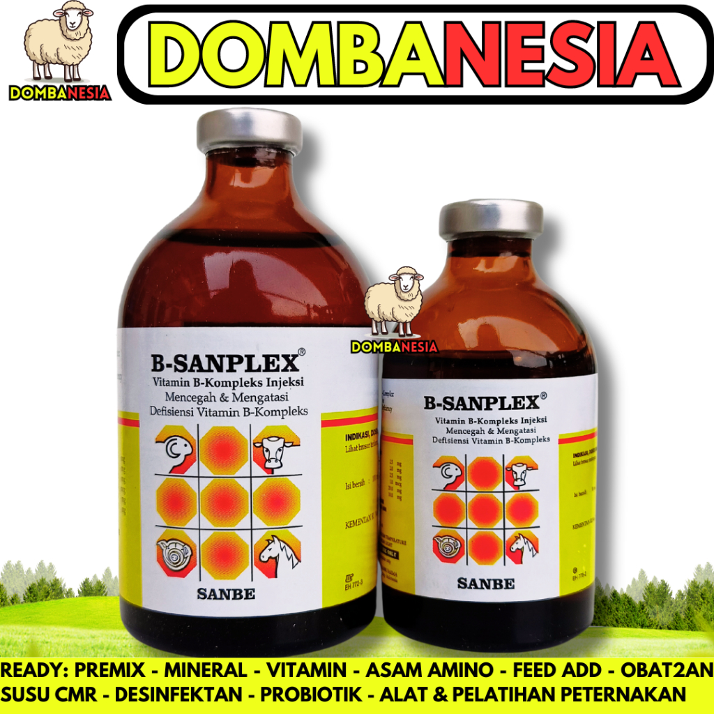 Jual B SANPLEX 100ML & B SANPLEX 50ML SANBE - Vitamin B kompleks Hewan ...