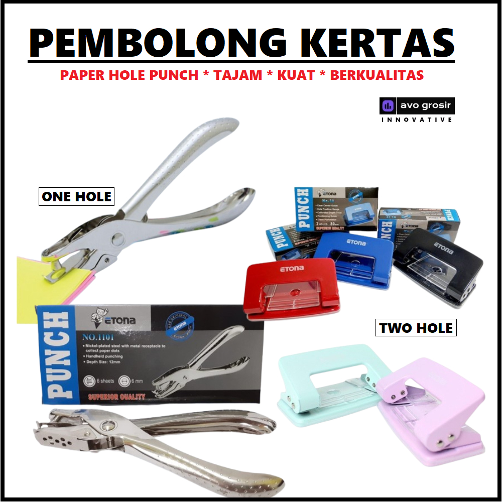 Jual Pembolong kertas paper hole punch | Shopee Indonesia