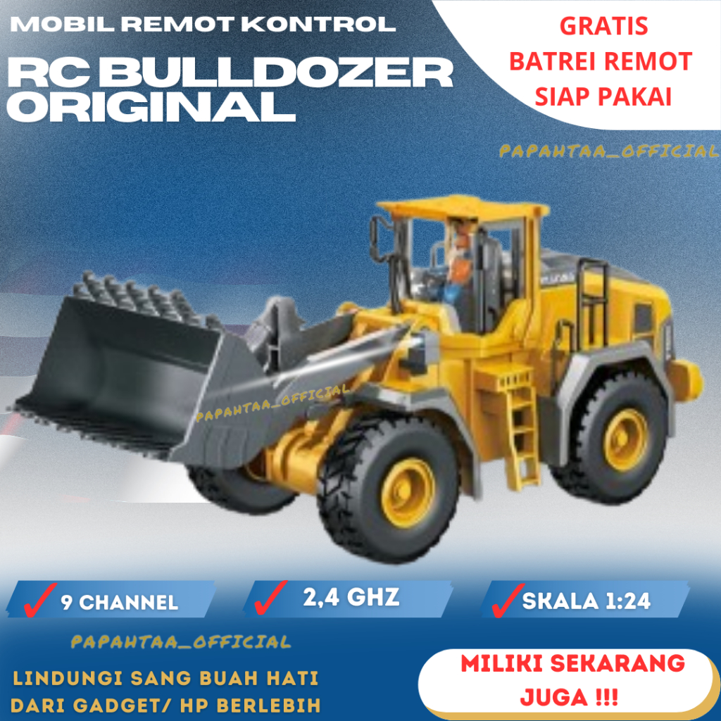 Jual rc alat berat truck mobil remote kontrol bulldozer mainan anak ...