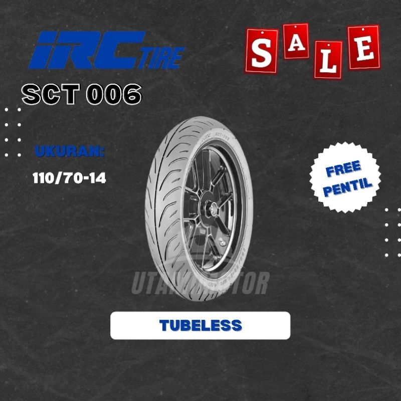 Jual BAN MOTOR IRC SCT 006 110/70-14 TUBELESS BAN ORIGINAL PCX | Shopee ...