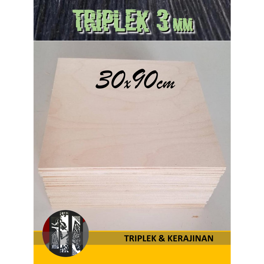 Jual Triplek 3mm 30x90 cm (Isi 2 pcs) (Plywood Multiplek 3 mm 30 x 90 ...