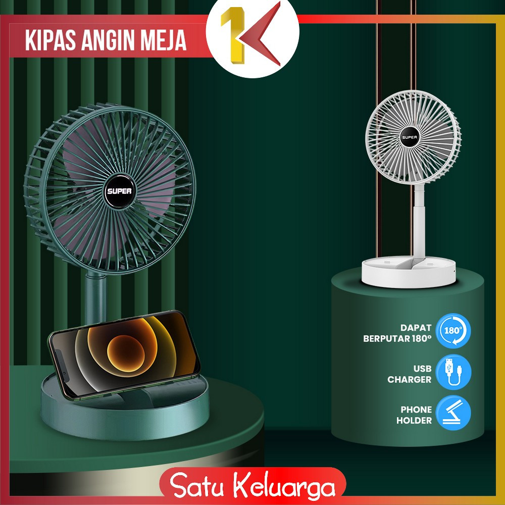 Jual SK-C1018 Kipas Angin Lipat 180 Derajat Portable USB Charger With ...