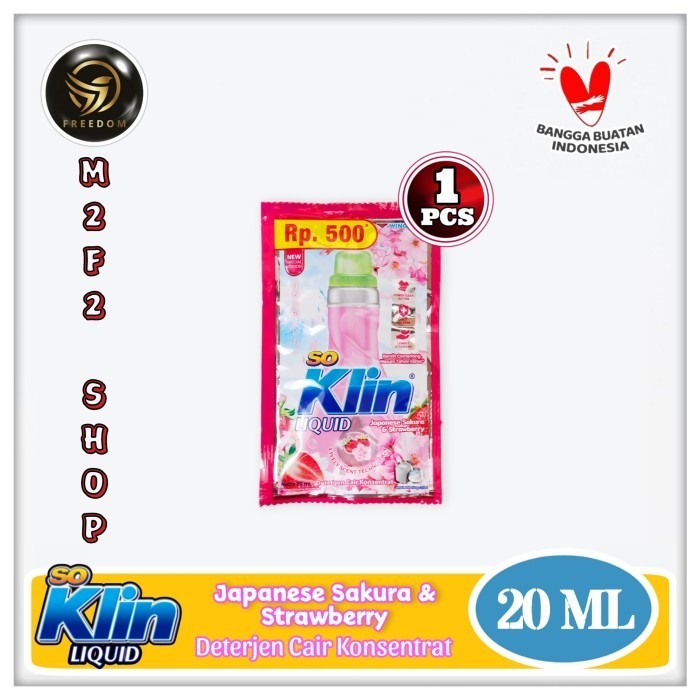 Jual So Klin Liquid Power Clean Action Japanese Sakura & Strawberry | Deterjen Cair Konsentrat ...