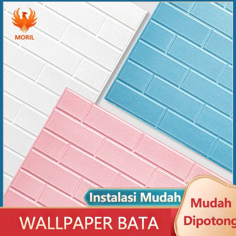 Jual Wallpaper dinding 3d Foam motif Bata polos Dekorasi Kamar murah ...