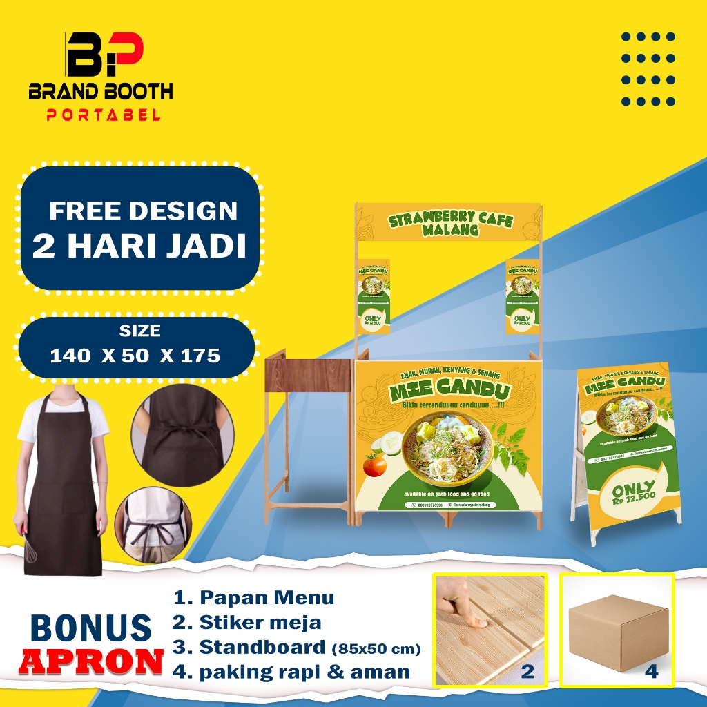 Jual Booth Portable 140 x 50 x 175 / Gerobak Lipat / Meja Jualan ...