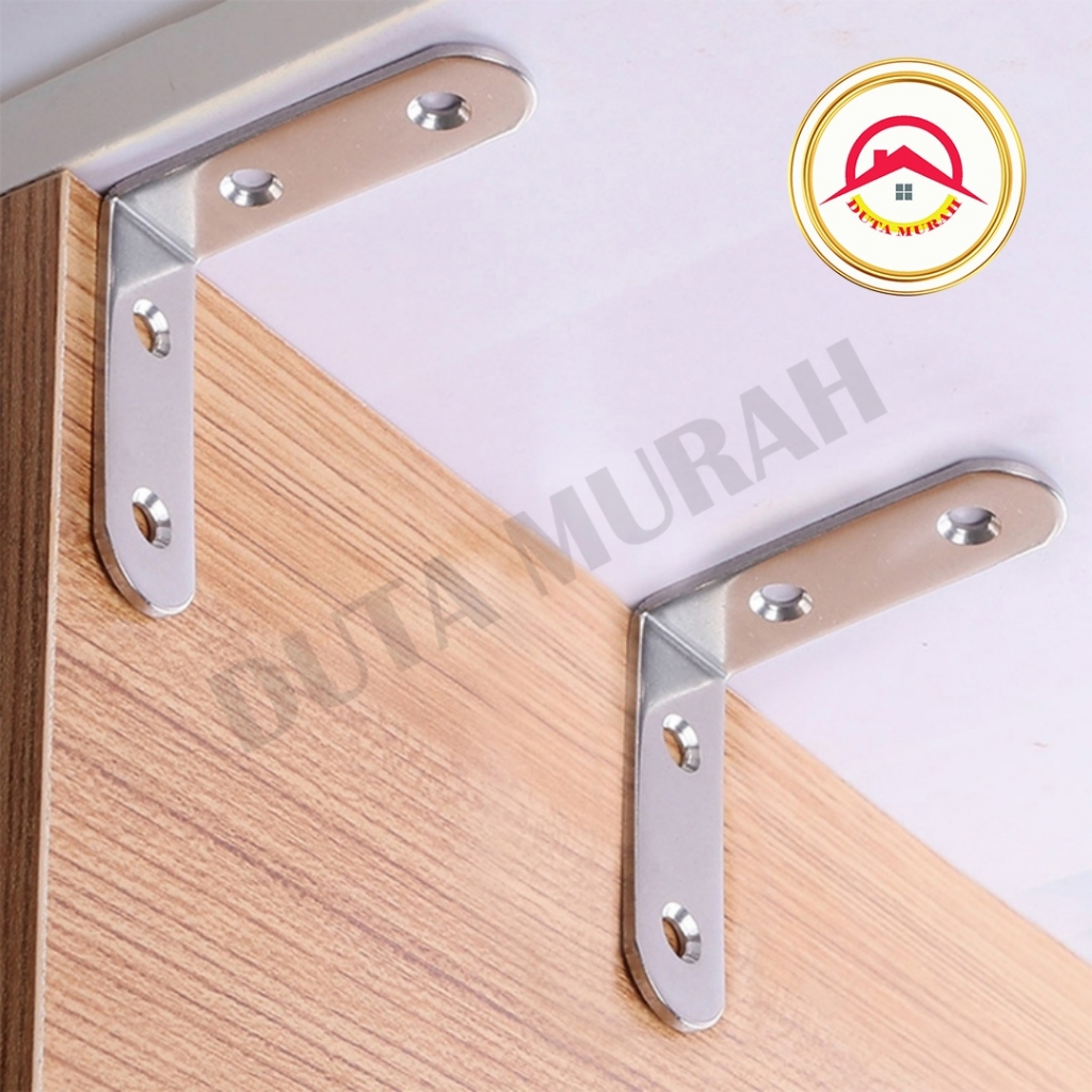 Jual Bracket Siku Ambalan /Siku Ambalan L Stainless 8cm x 8cm & 10cm x ...
