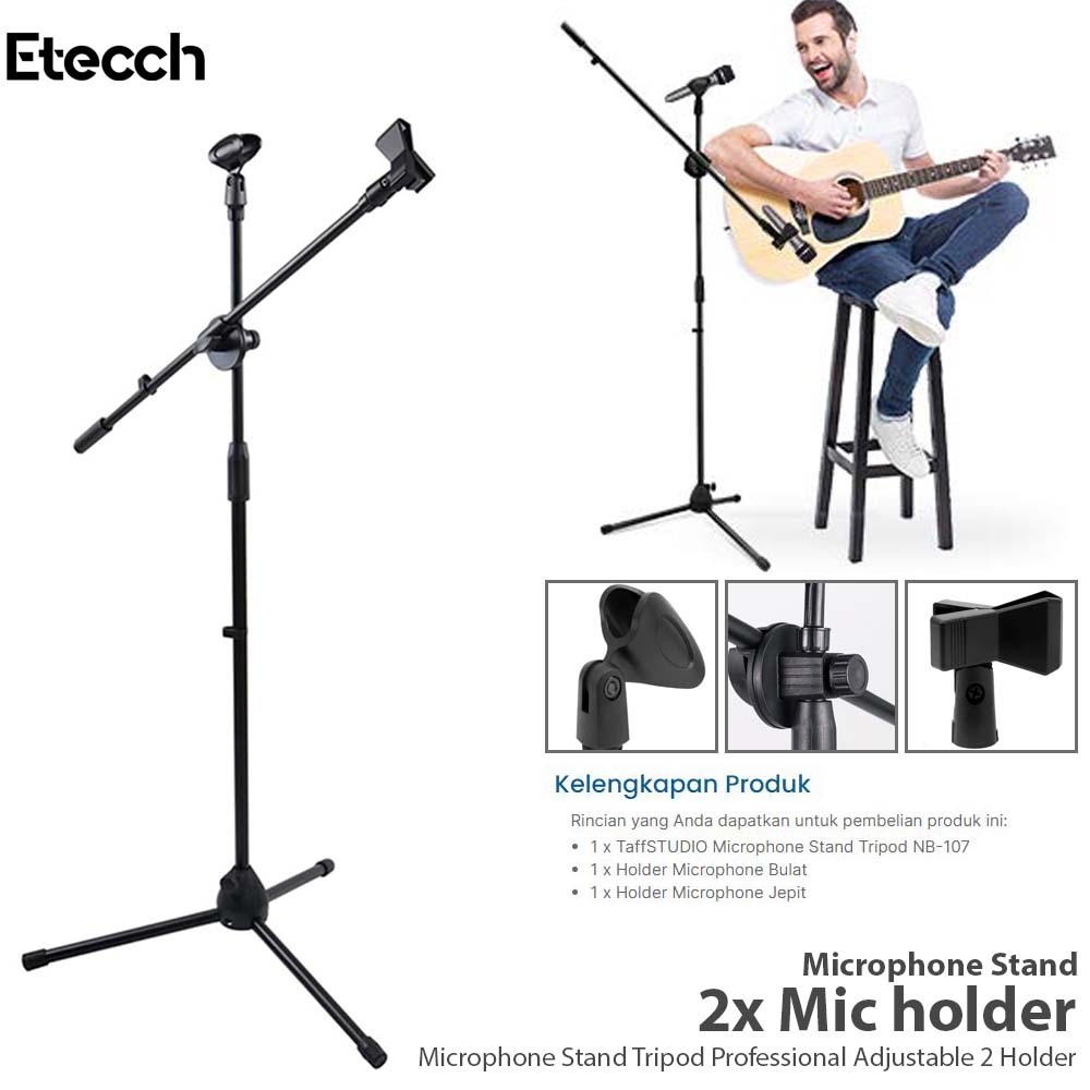 Jual Tripod Microphone Stand Holder With Smartphone Dengan 4 Jenis ...