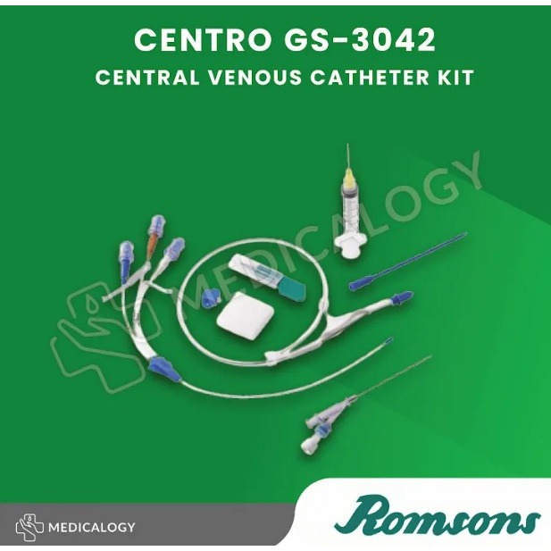 Jual Romsons Centro® (GS-3042) Central Venous Catheter Kit Kateter Vena ...