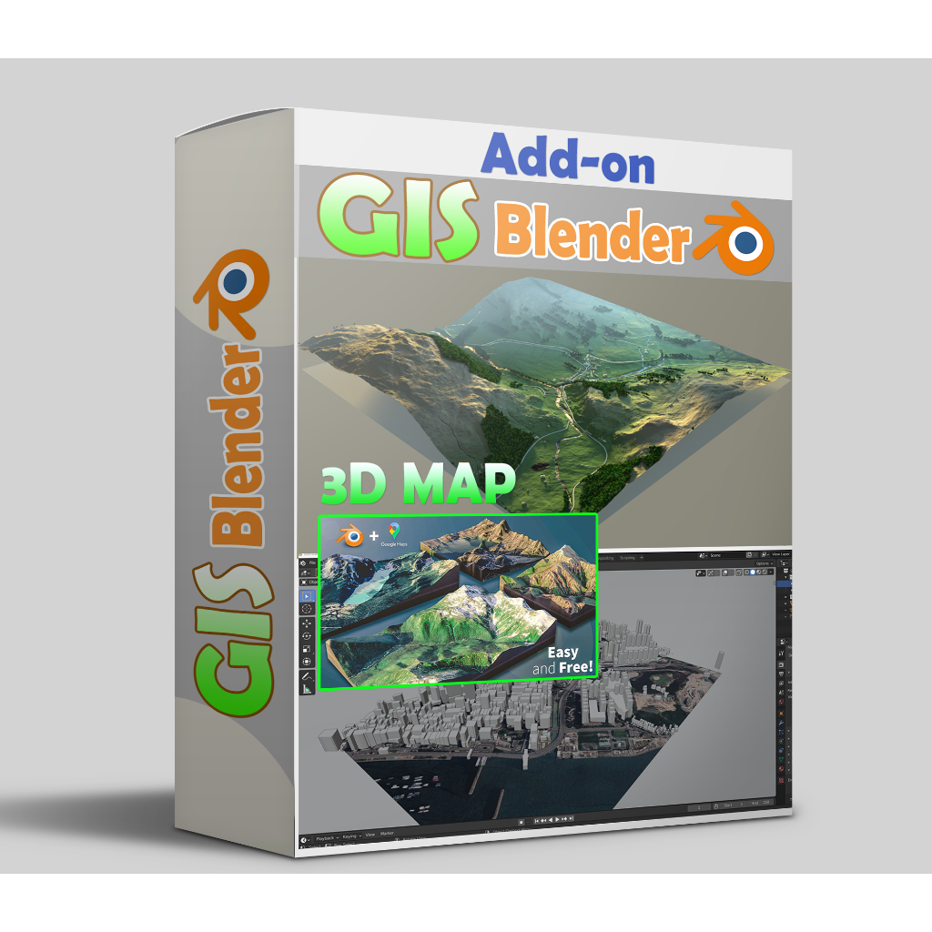 Jual GIS BLENDER / Add on GIS Blender / Plugin GIS BLENDER | Shopee ...