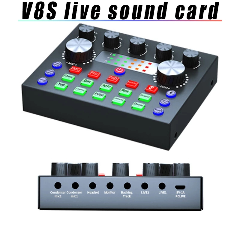 Jual Live Sound Card V8 Profesional Sudah Bluetooth | Shopee Indonesia