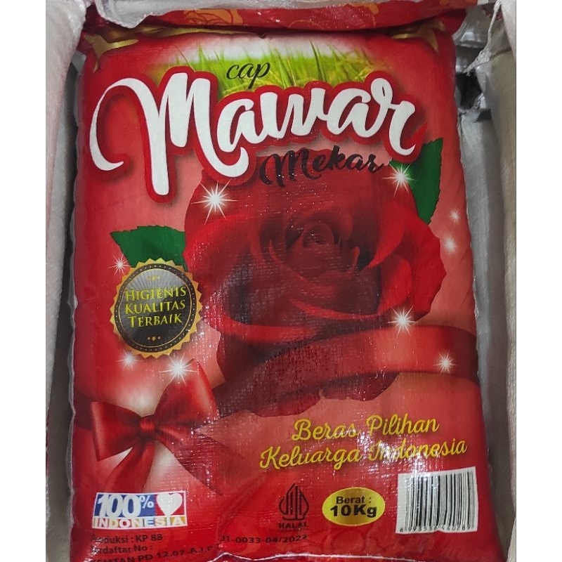 Jual Beras cap Mawar Mekar 10kg fzi | Shopee Indonesia