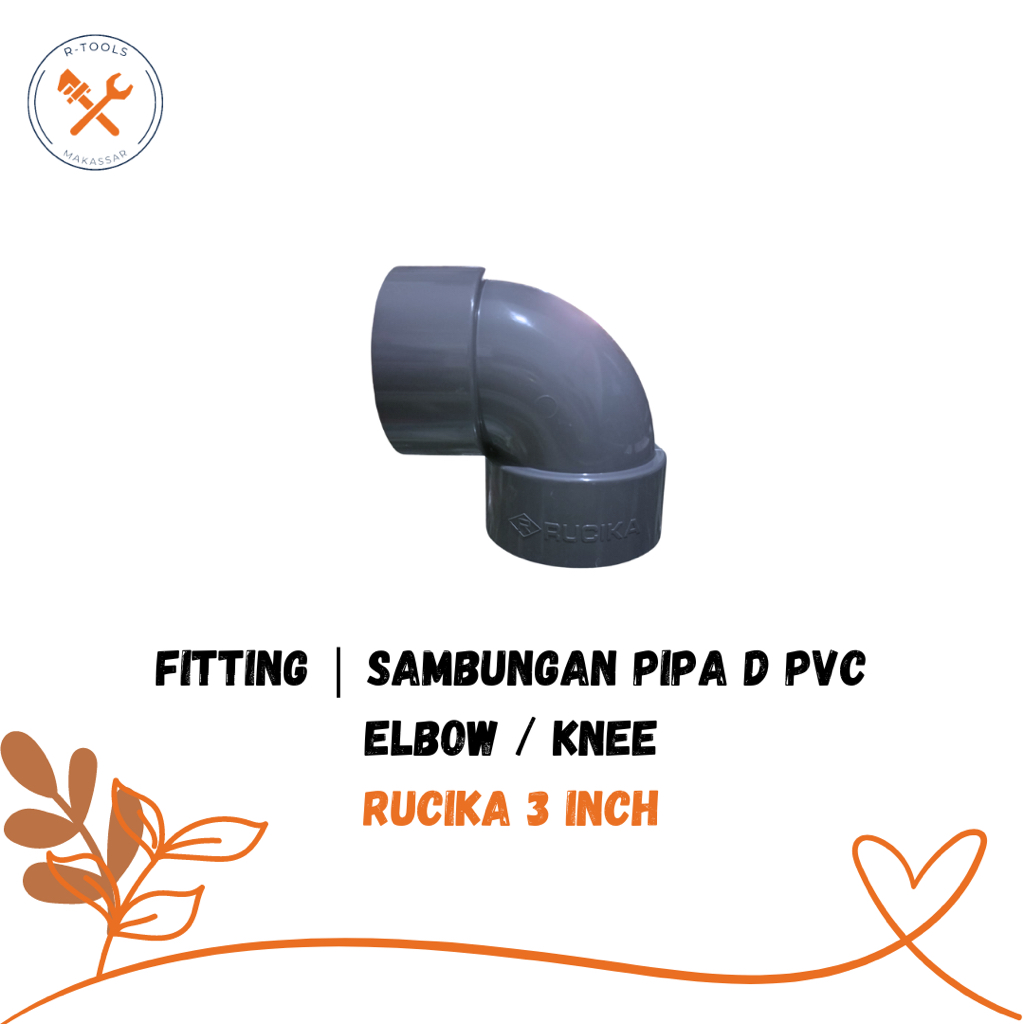 Jual Sambungan | Fittting pipa PVC Elbow / Knee / Bengkokan Rucika 3 ...