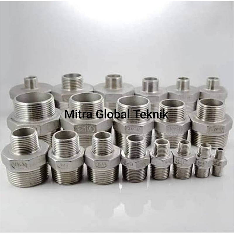 Jual Double Nepel Reducer 1-1/4" x 3/4" SS304 / Vlok Sok Nepel ...