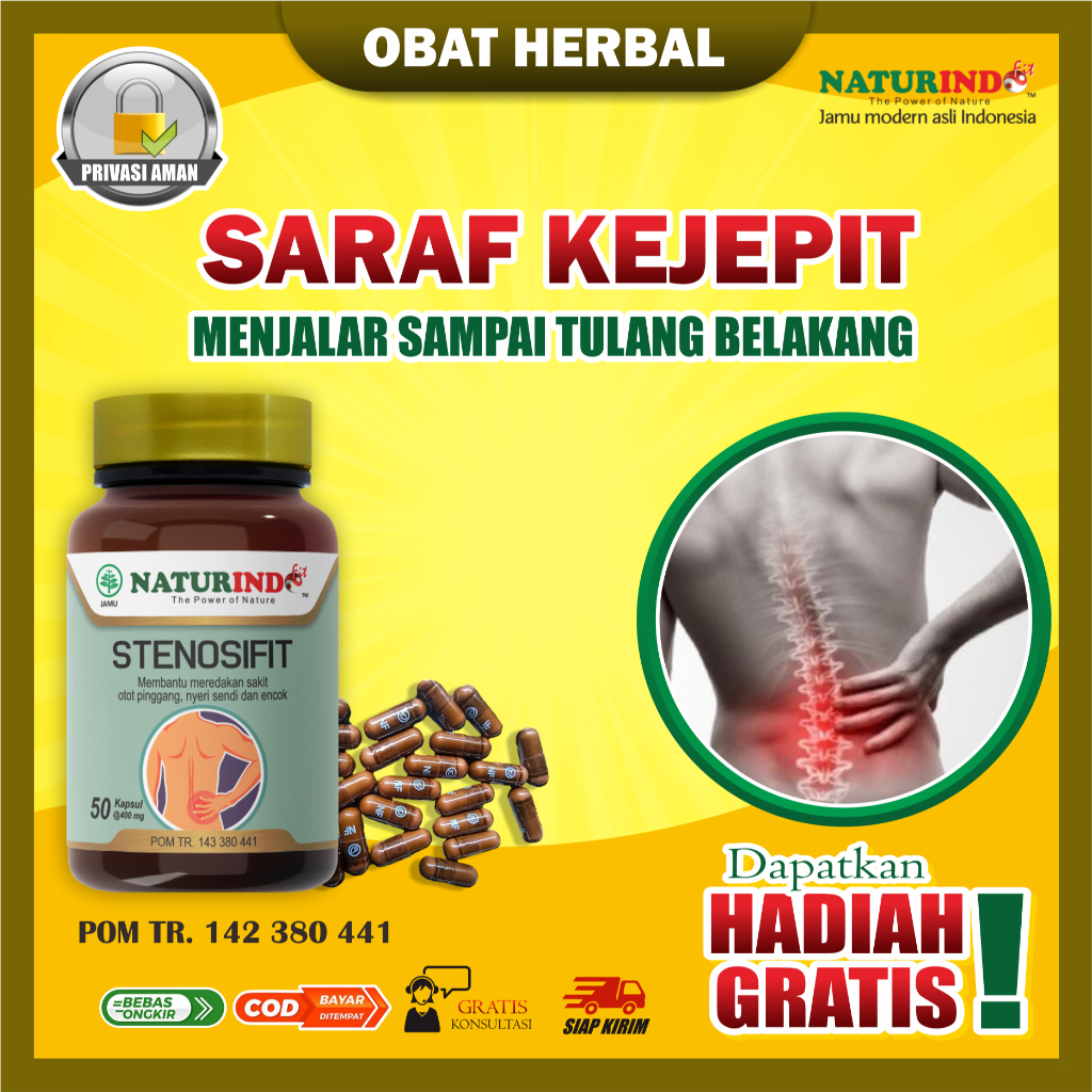 Jual Obat Saraf Kejepit Pinggang Tulang Belakang Nyeri Pinggang Saraf ...