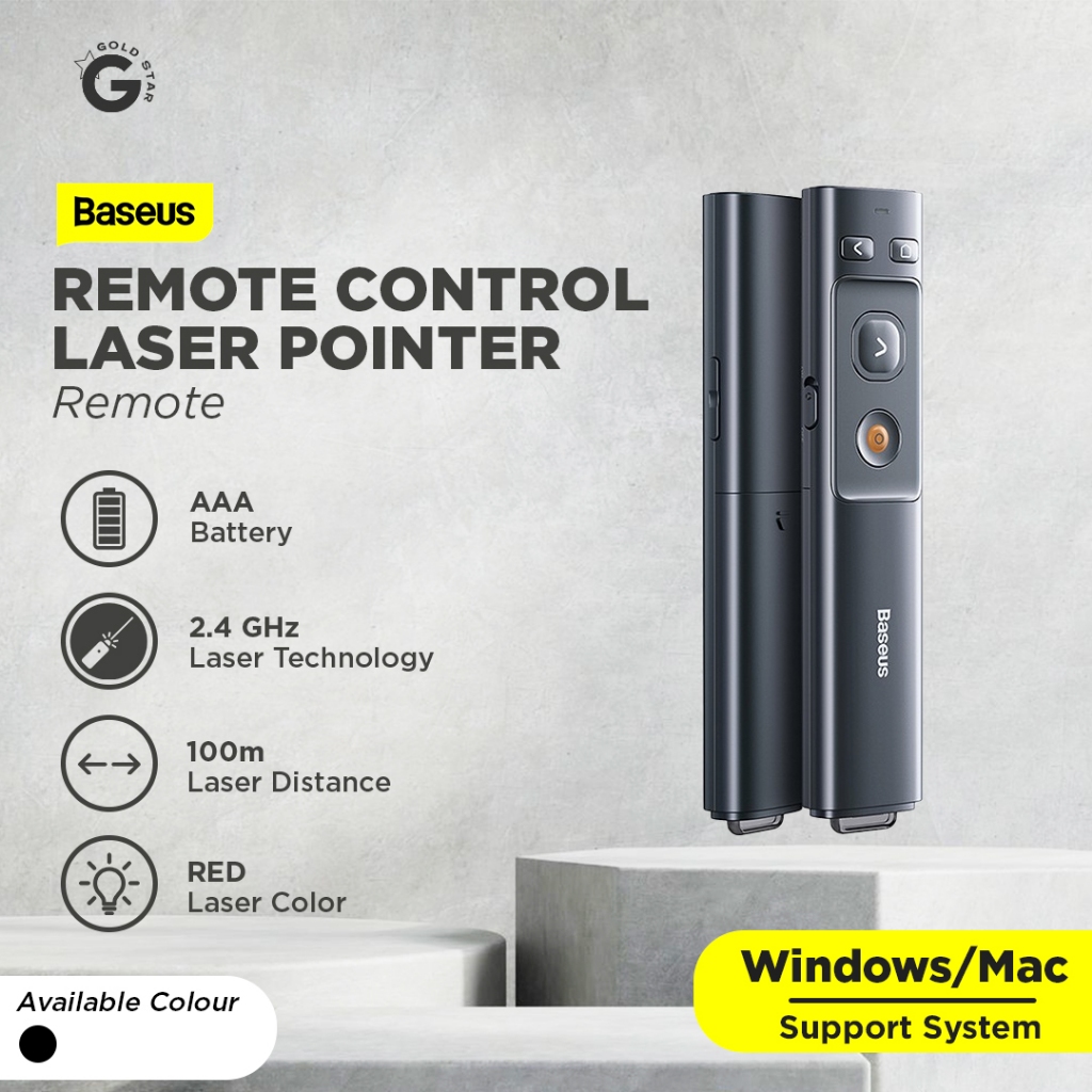 Jual Baseus Wireless Presenter Pointer pen Remote Control Laser Pointer Pen | Shopee Indonesia