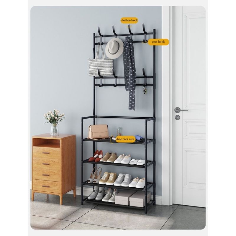 Jual Rak Sepatu Gantungan Baju Topi Jaket Tas / Rak Serbaguna / Rak ...