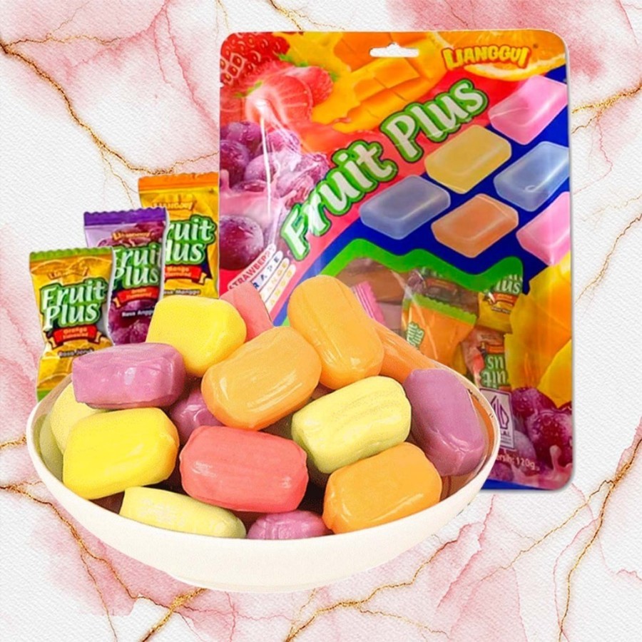 Jual Fruit Plus Permen Lunak Kunyah Rasa Aneka Buah Strawberry Anggur ...