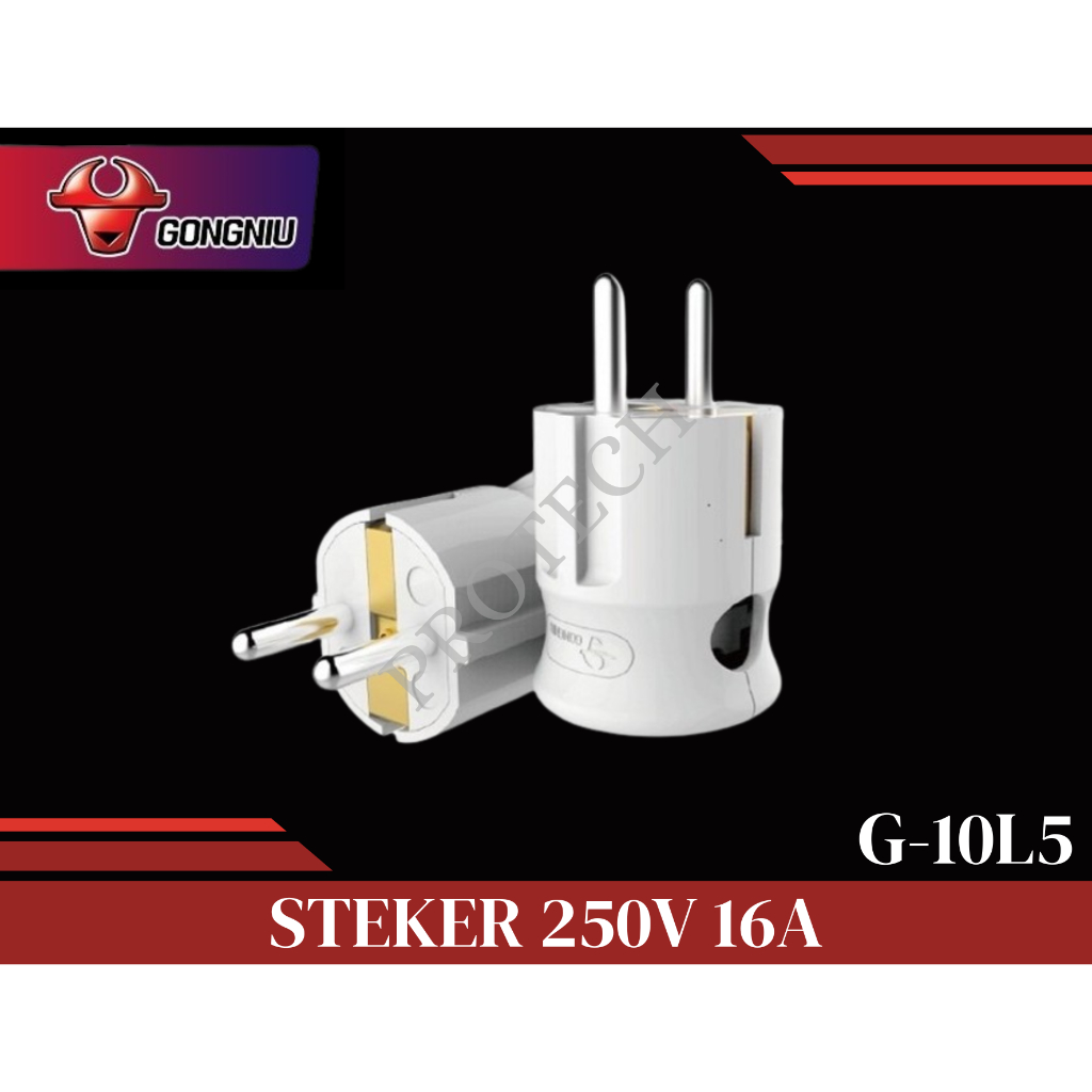 Jual GONGNIU GONEO G10L5 / STEKER COLOKAN LISTRIK POWER 250V 16A SNI | Shopee Indonesia