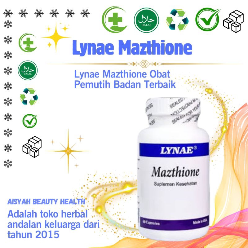 Jual Lynae Mazthione Asli 100% Pemutih Wajah Isi 60Kapsul | Shopee Indonesia