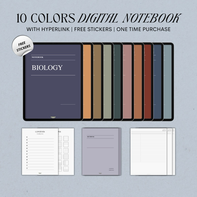 Jual Simple Earth Tone Digital Notebook by Paperless [BUY 1 GET 10 ...