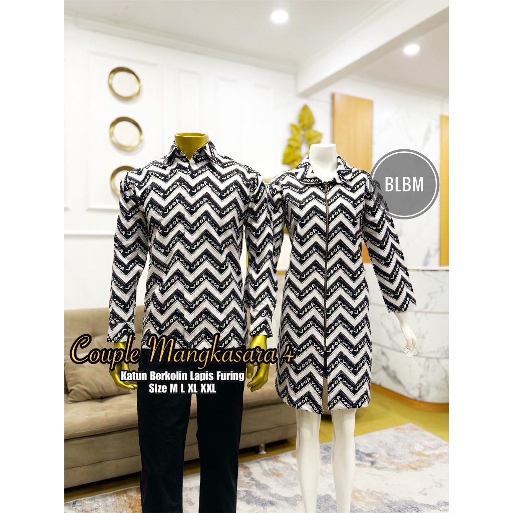 Jual Couple Batik Sarimbit Kode Mangkasara 3 & 4 by Batik Lanang Mamez ...