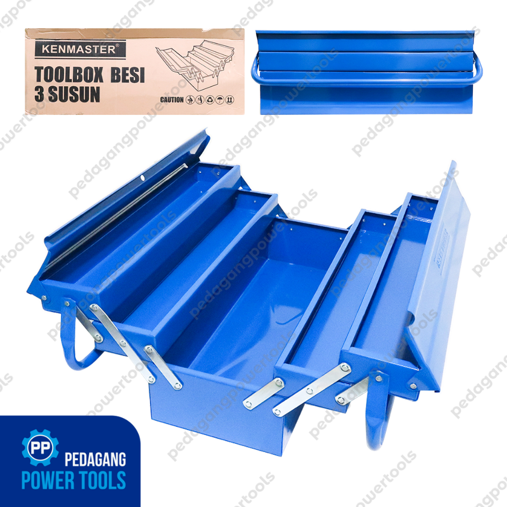 Jual KENMASTER Tool Box Besi 3 Susun Metal Toolbox Kotak Perkakas Toolkit Tempat Kunci | Shopee ...