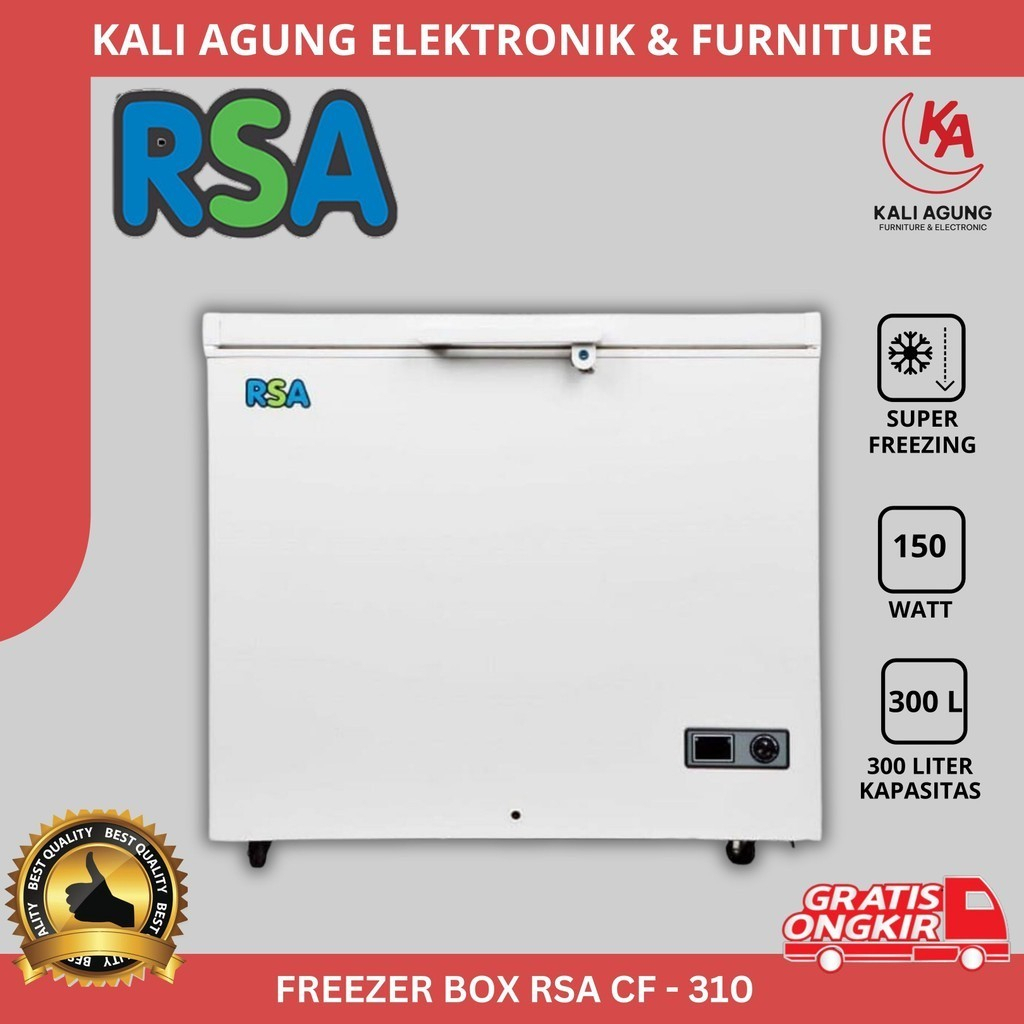 Jual FREEZER BOX RSA CF 310 / 300 LITER / CHEST FREEZER / GRATIS KIRIM ...