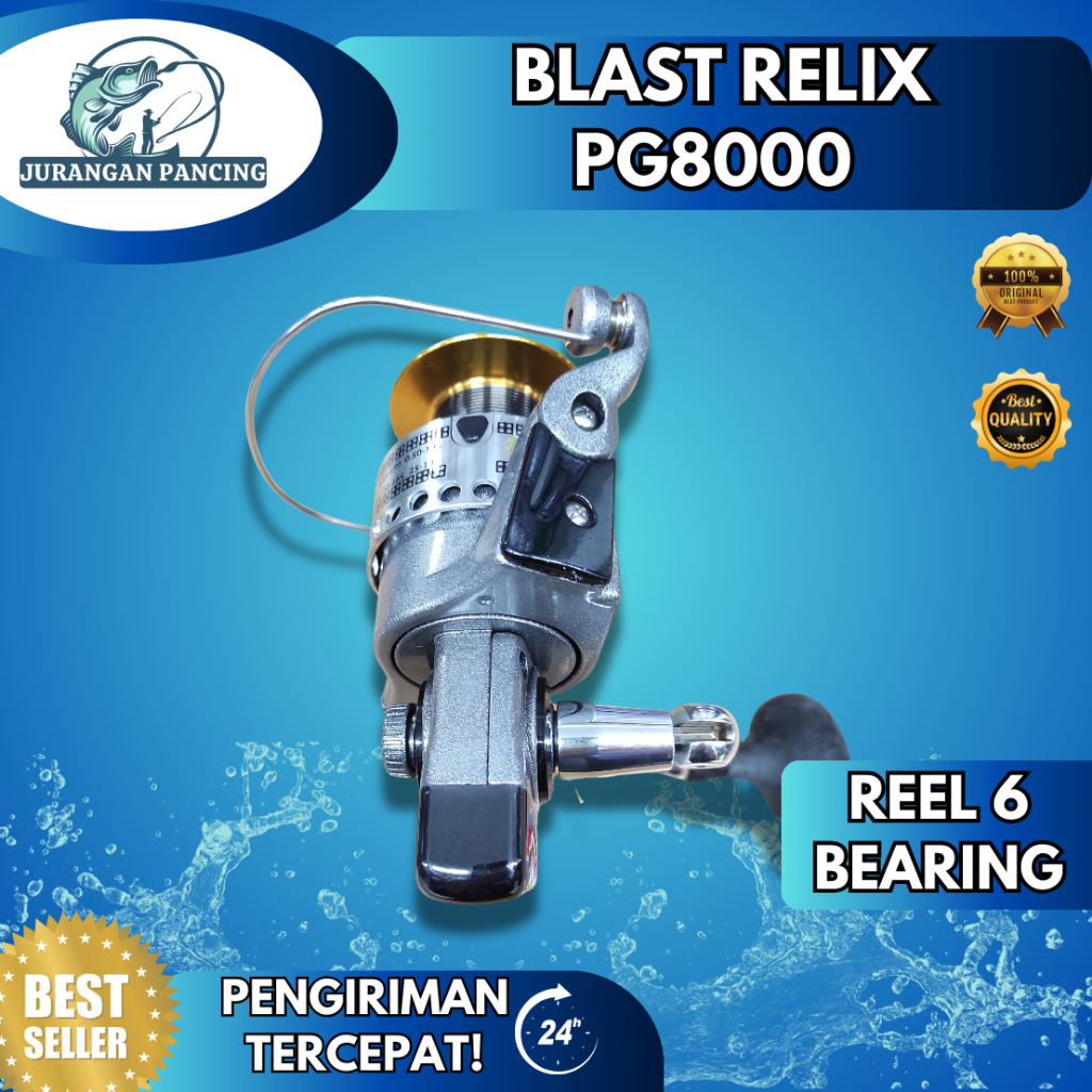 Jual REEL 6 BEARING BLAST RELIX PG8000 | Shopee Indonesia