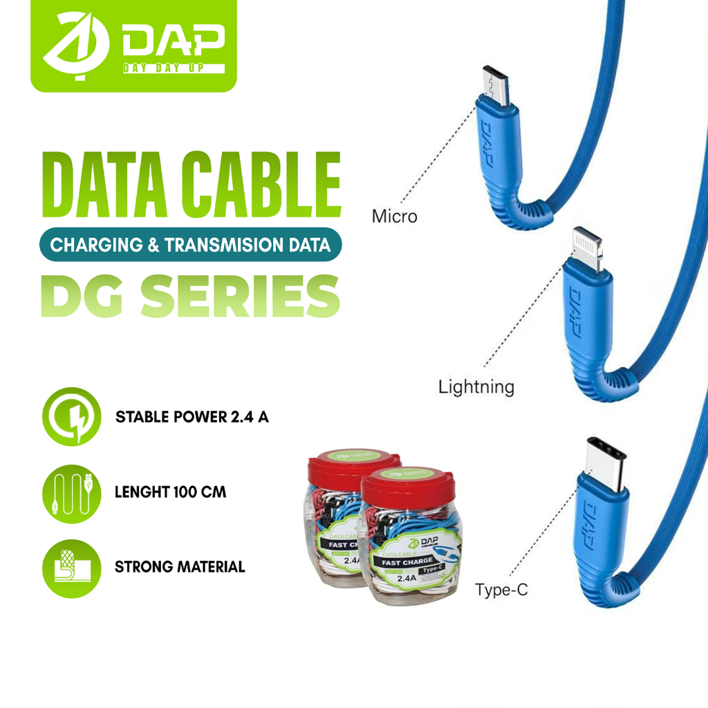 Jual DAP DG Series Kabel Data Type-C Micro & Lightning USB Port 100cm ...