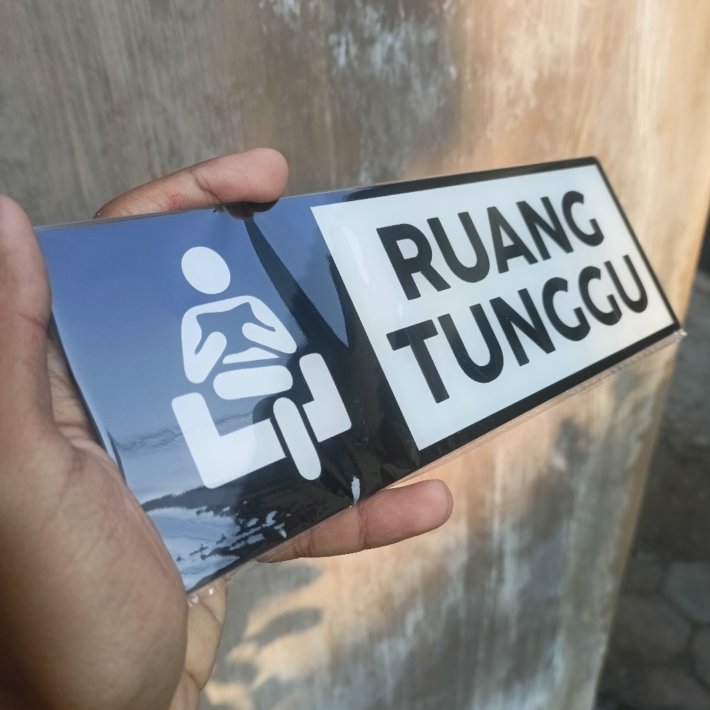 Jual Papan Akrilik Tanda Ruang Tunggu Anti Air untuk Dinding dan Pintu ...