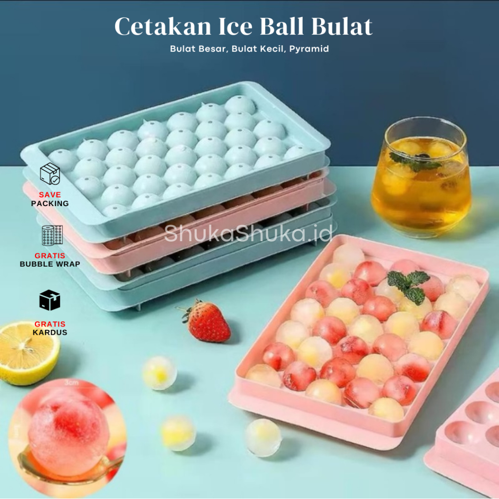 Jual Cetakan Es Batu Bulat | Cetakan Ice Ball Besar & Kecil | Cetakan ...