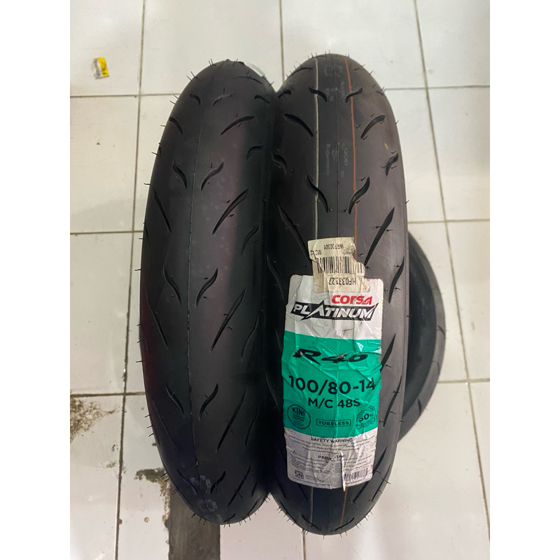 Jual Ban CORSA Platinum R46 100/80-14(Tubeless) | Shopee Indonesia