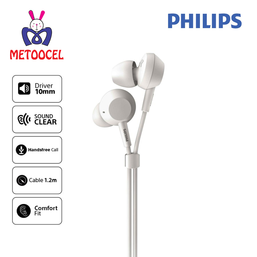 Jual Philips TAE4105 In-ear Headphones with mic TAE 4105 Earphone ...