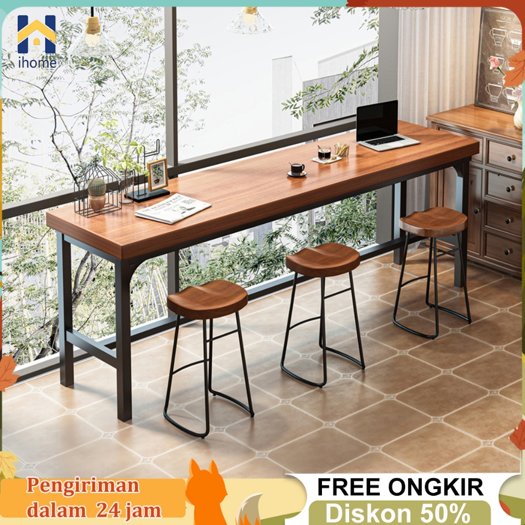 Jual Meja Bar 180CM Meja Cafe Besi Meja Kopi Teras Meja Makan Minimalis ...