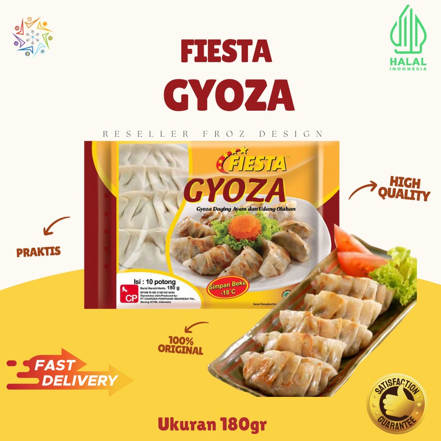 Jual FIESTA GYOZA 180GR | GYOJA ISI 10 MEREK PIYESTA | PANGSIT GYOZA ...