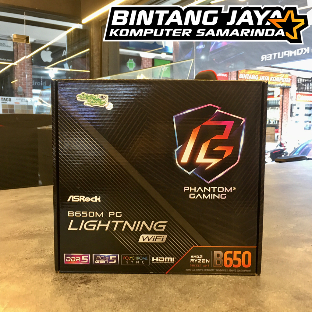 Jual Motherboard Asrock B650M PG Lightning WiFi DDR5 AMD AM5 | Shopee ...
