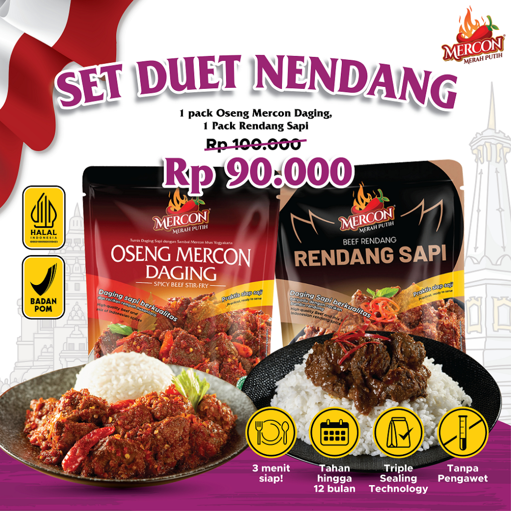 Jual Mercon Merah Putih - Set Duet Nendang II Oseng Mercon Daging ...