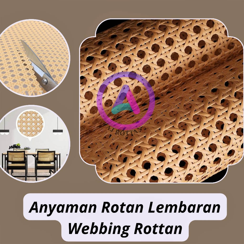 Jual Anyaman Rotan Synthetic Lembaran / Webbing Rotan / Anyaman Plafon ...
