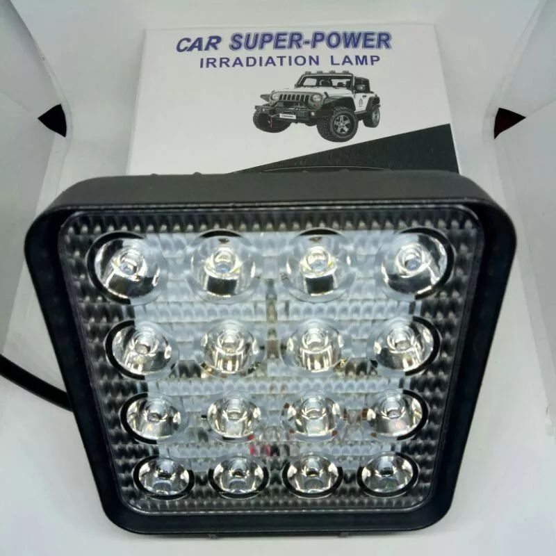 Jual lampu sorot, lampu kerja lampu tembak LED 4 inch kotak 12 volt- 24 ...