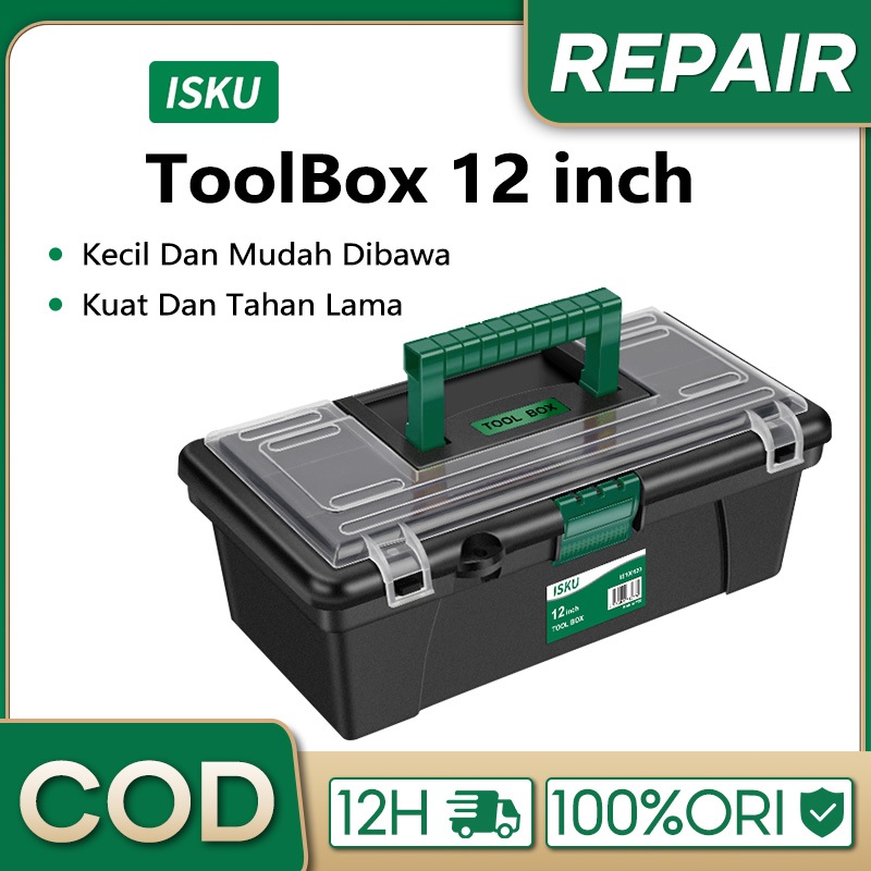 Jual ISKU Tool box Mini 12 Inch Kotak Perkakas/kotak alat multifungsi ...