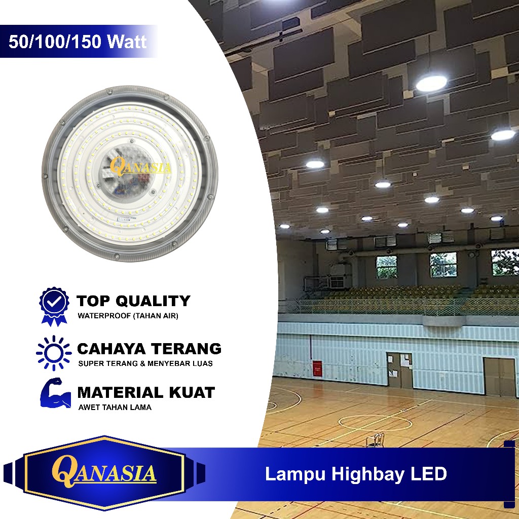 Jual Lampu Highbay Terang Gudang, Lapangan, Gedung, Pabrik 50W 100W ...