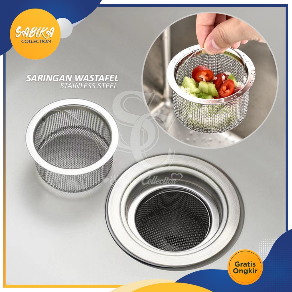 Jual Saringan Wastafel Cuci Piring Stainless Steel Filter Penyaring ...