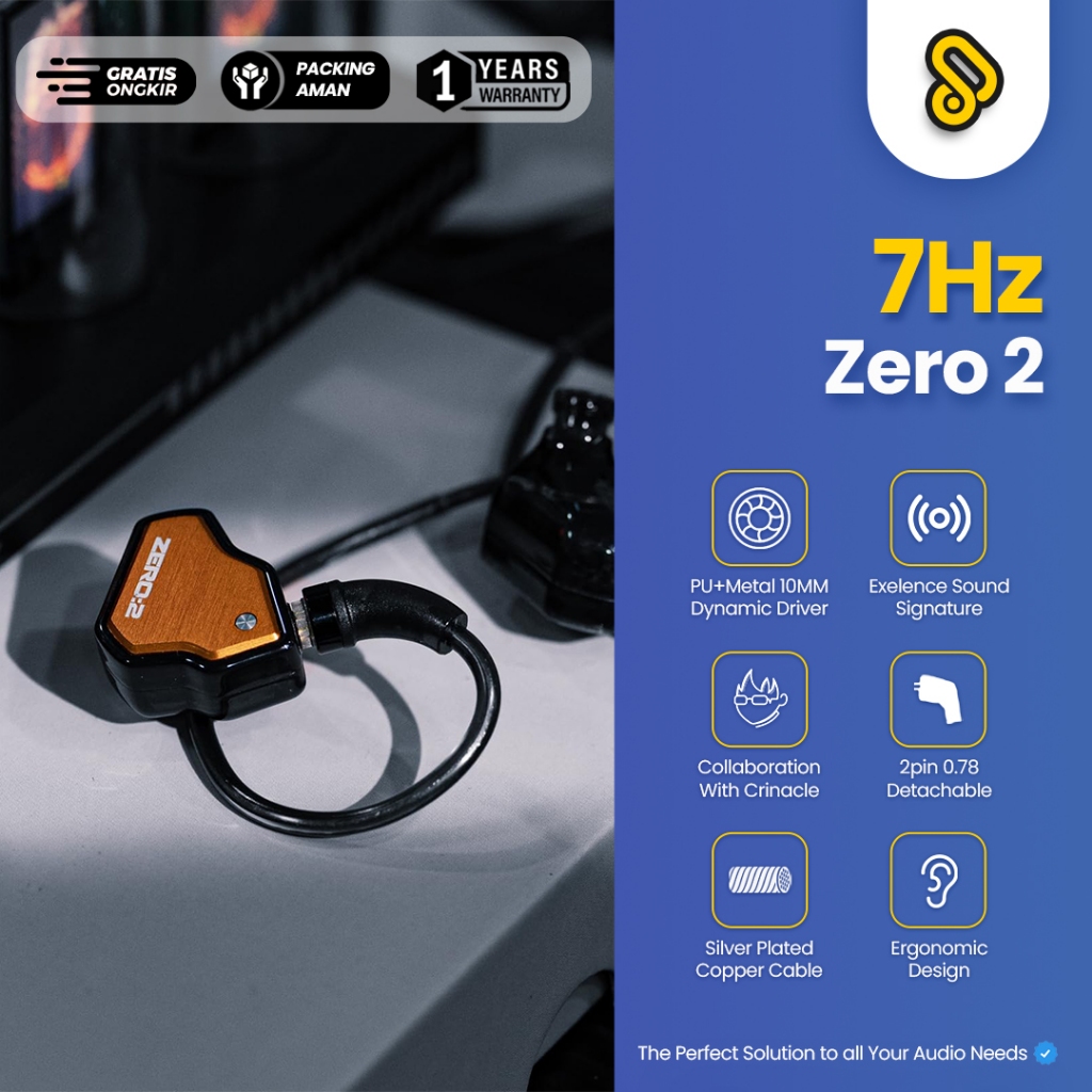 Jual 7Hz / 7Hertz x Crinacle Zero 2 Hi-Fi Dynamic Driver In Ear Monitor ...