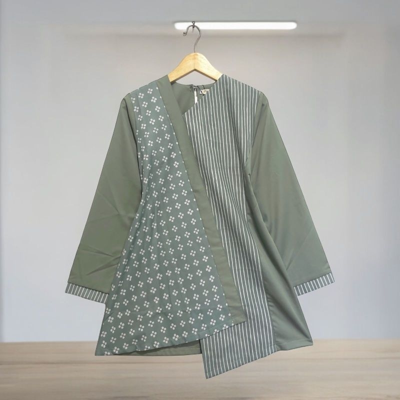 Jual blus batik Sahira (B06) by Positive boutique blus kombinasi batik cap batik kerja batik ...