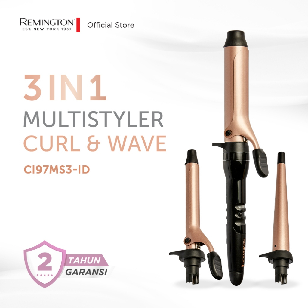 Jual Remington Pengeriting Rambut 3in1 Curl & Wave CI97MS3 | Shopee ...