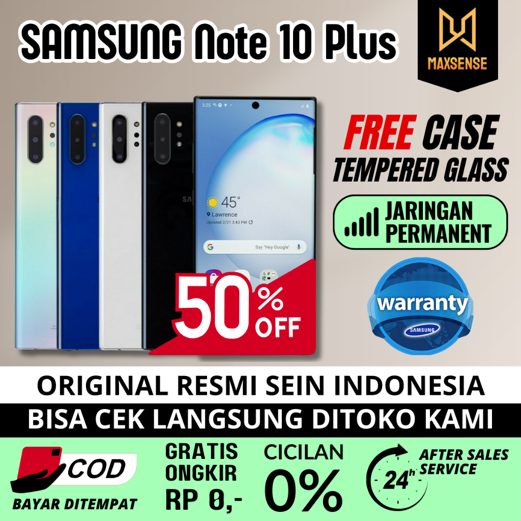 Jual Samsung Galaxy Note 10 Plus | 10+ 12/256GB 12/512GB Second Resmi Sein | Shopee Indonesia