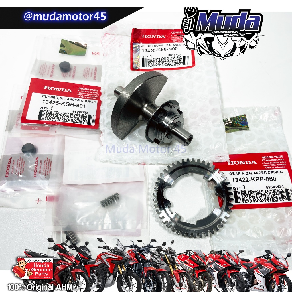 Jual BALANCER CBR150R CB150X CB150R SUPRA GTR SONIC 150 LED FACELIFT GIR PER KARET 13420-K56 ...