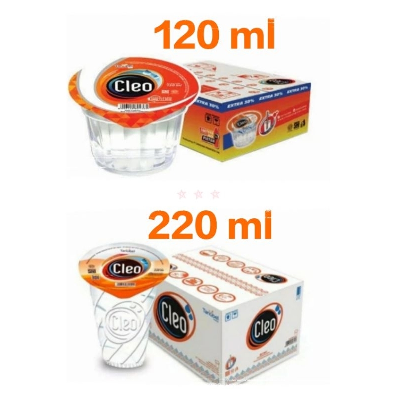 Jual CLEO CUP 220 ml /120 ml ( 1 dus isi 40 pcs ) | Shopee Indonesia