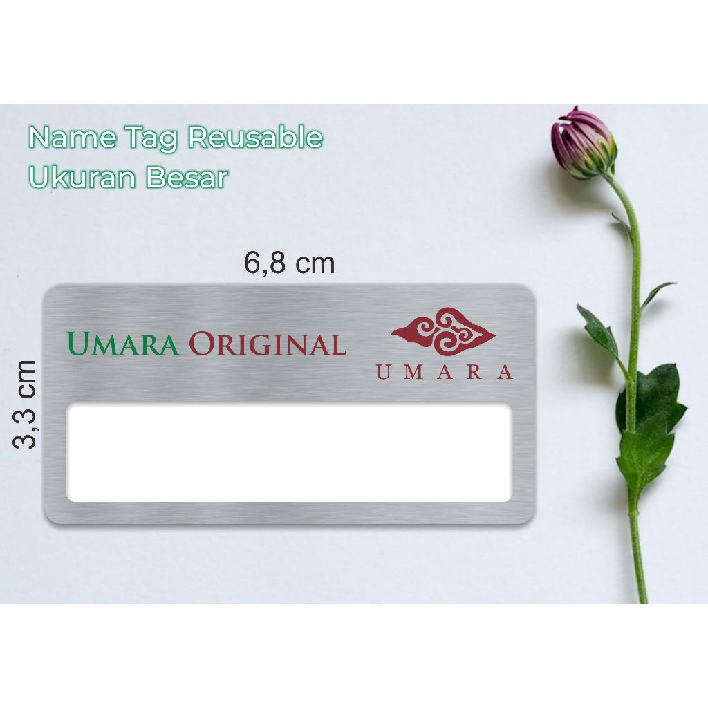Jual Name Tag Reusable Ukuran Besar Bisa Diganti Nama | Shopee Indonesia